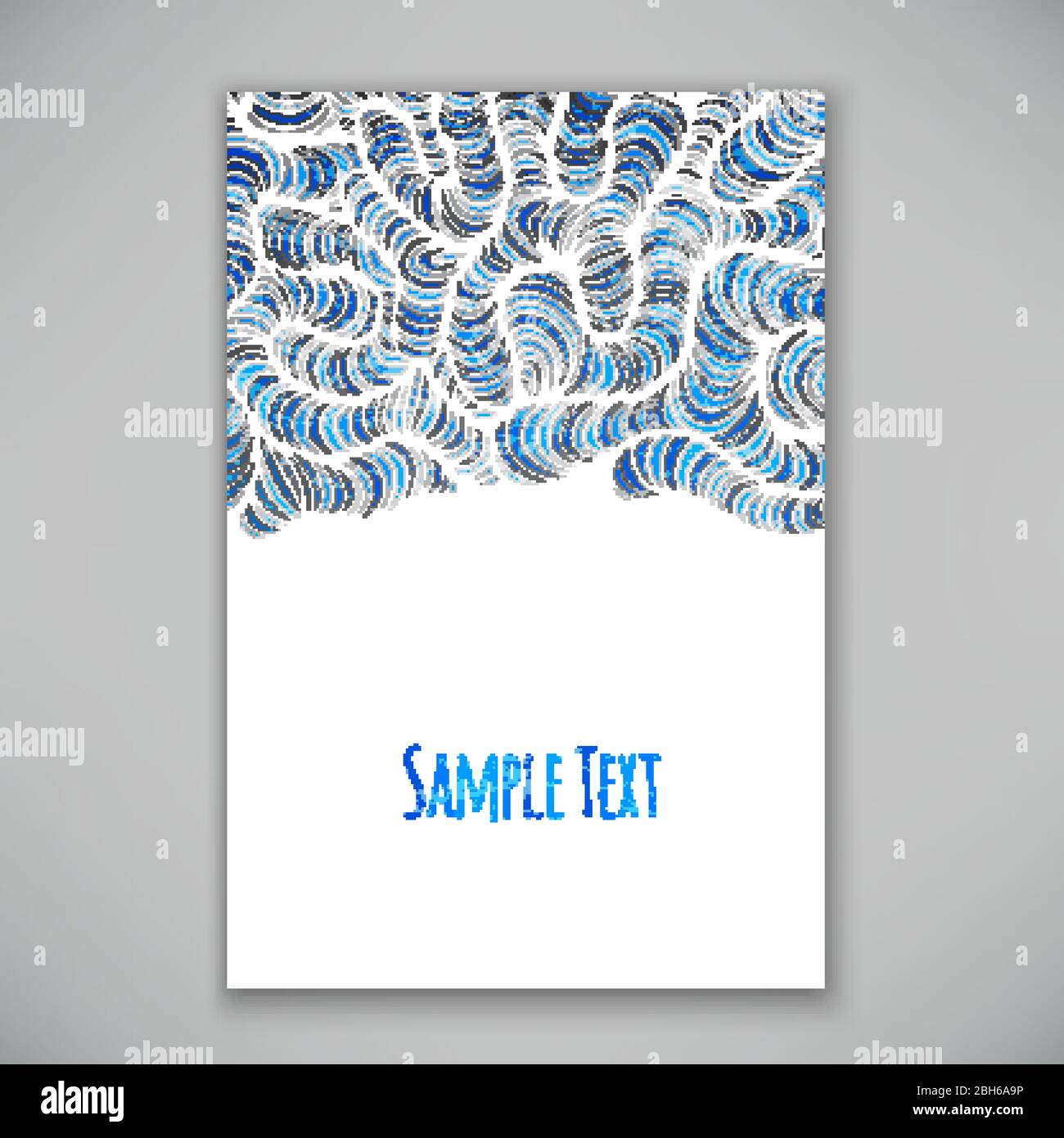 Beautiful card template with wave pattern. Vector illustration Stock ...