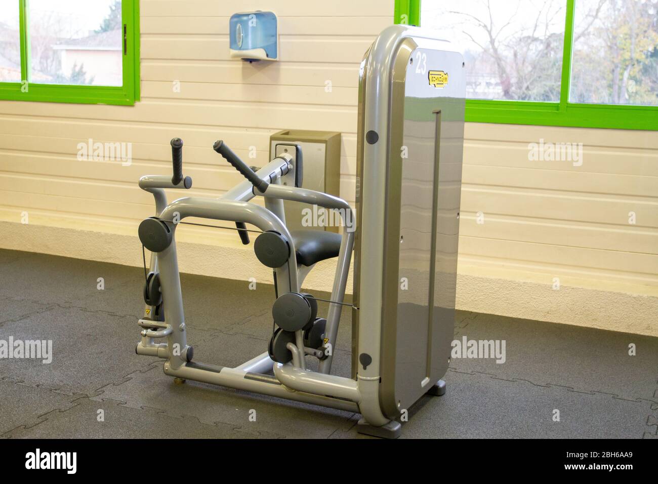 Bordeaux , Aquitaine / France - 04 16 2020 : Technogym pure row ...