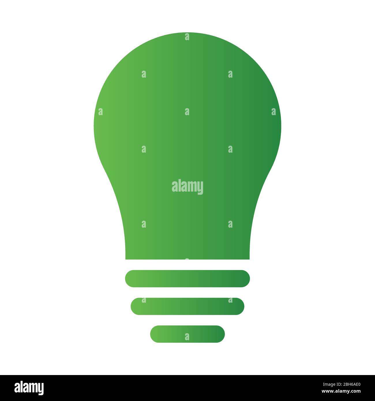 Green light bulb icon isolated on white background. Environment concept ...