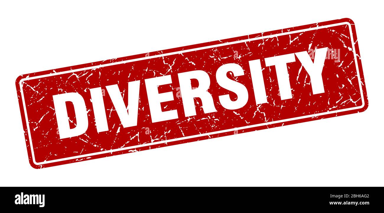 diversity stamp. diversity vintage red label. Sign Stock Vector Image ...