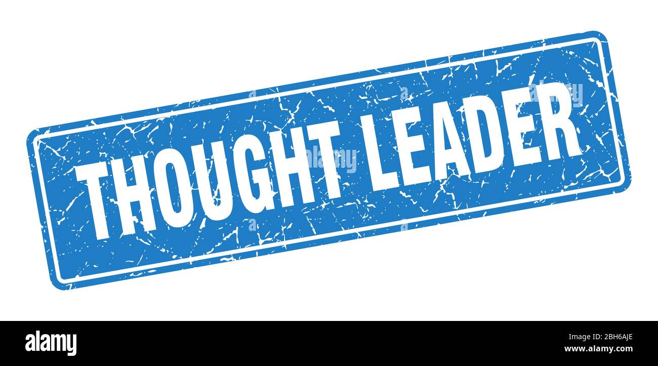 thought leader stamp. thought leader vintage blue label. Sign Stock ...