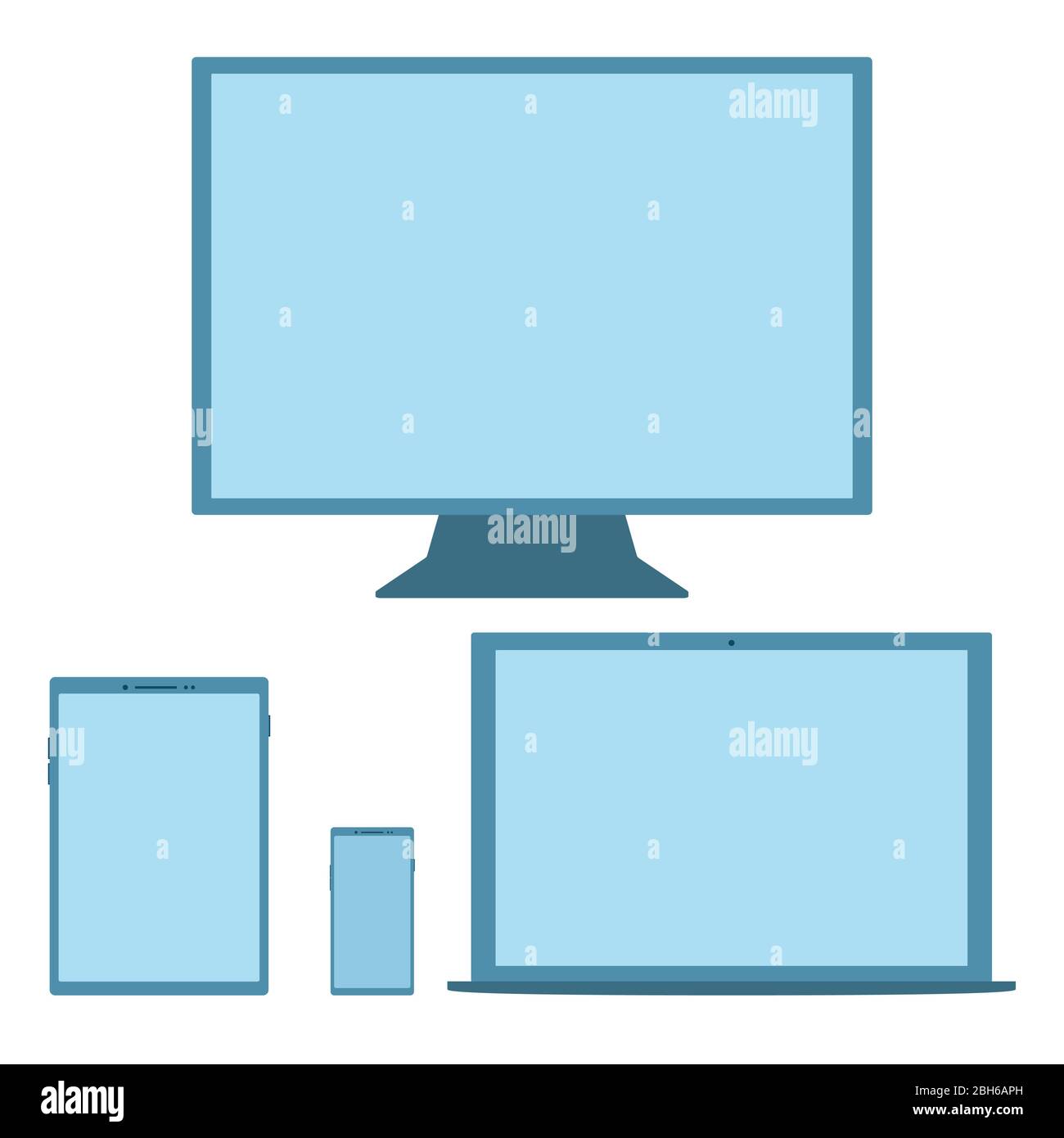 Modern gadgets white display Stock Vector Images - Alamy