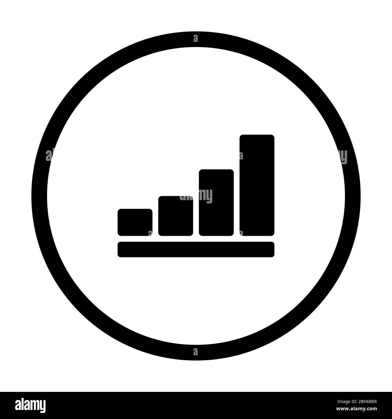 Bar chart and circle Stock Photo - Alamy