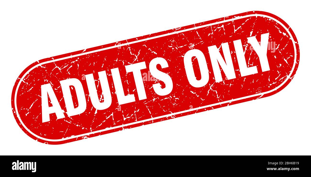 adults only sign. adults only grunge red stamp. Label Stock Vector ...
