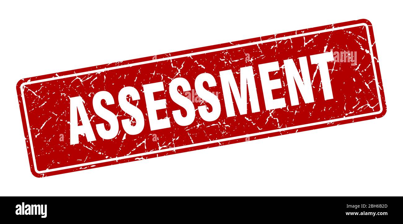 assessment stamp. assessment vintage red label. Sign Stock Vector Image ...