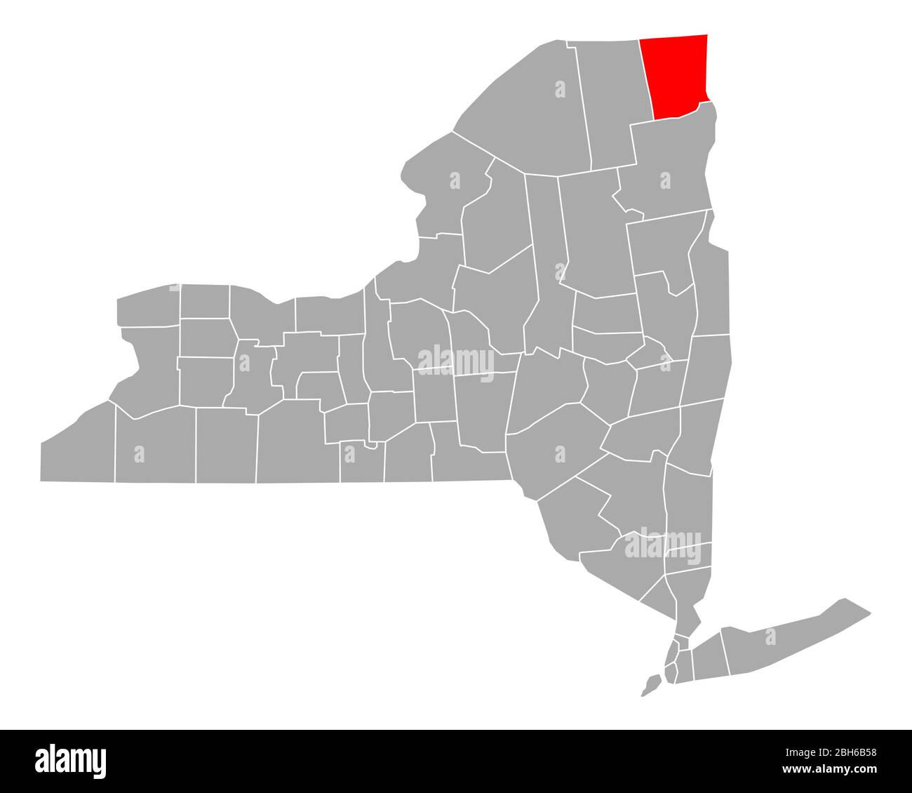 Map of Clinton in New York Stock Photo - Alamy