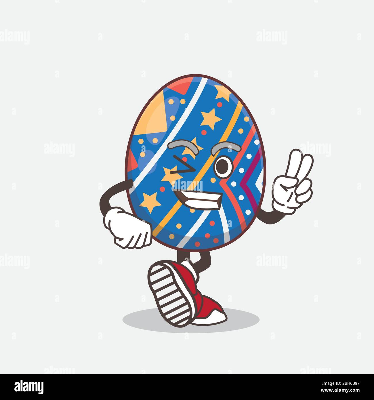 Illustration of Easter Egg Mascot Vector Character with Pose Stock ...