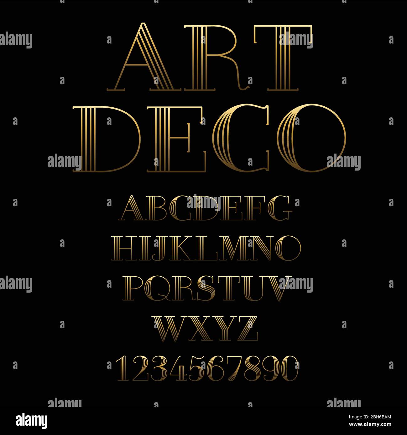 Art deco gold white Stock Vector Images - Alamy