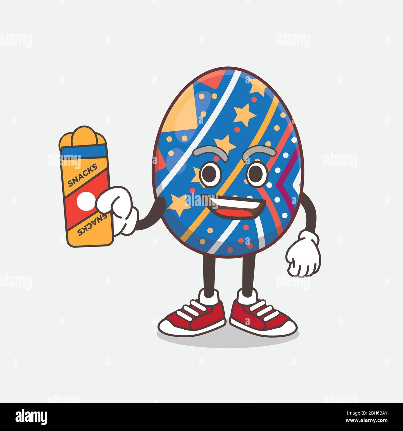 Illustration of Easter Egg Mascot Vector Character with Pose Stock ...