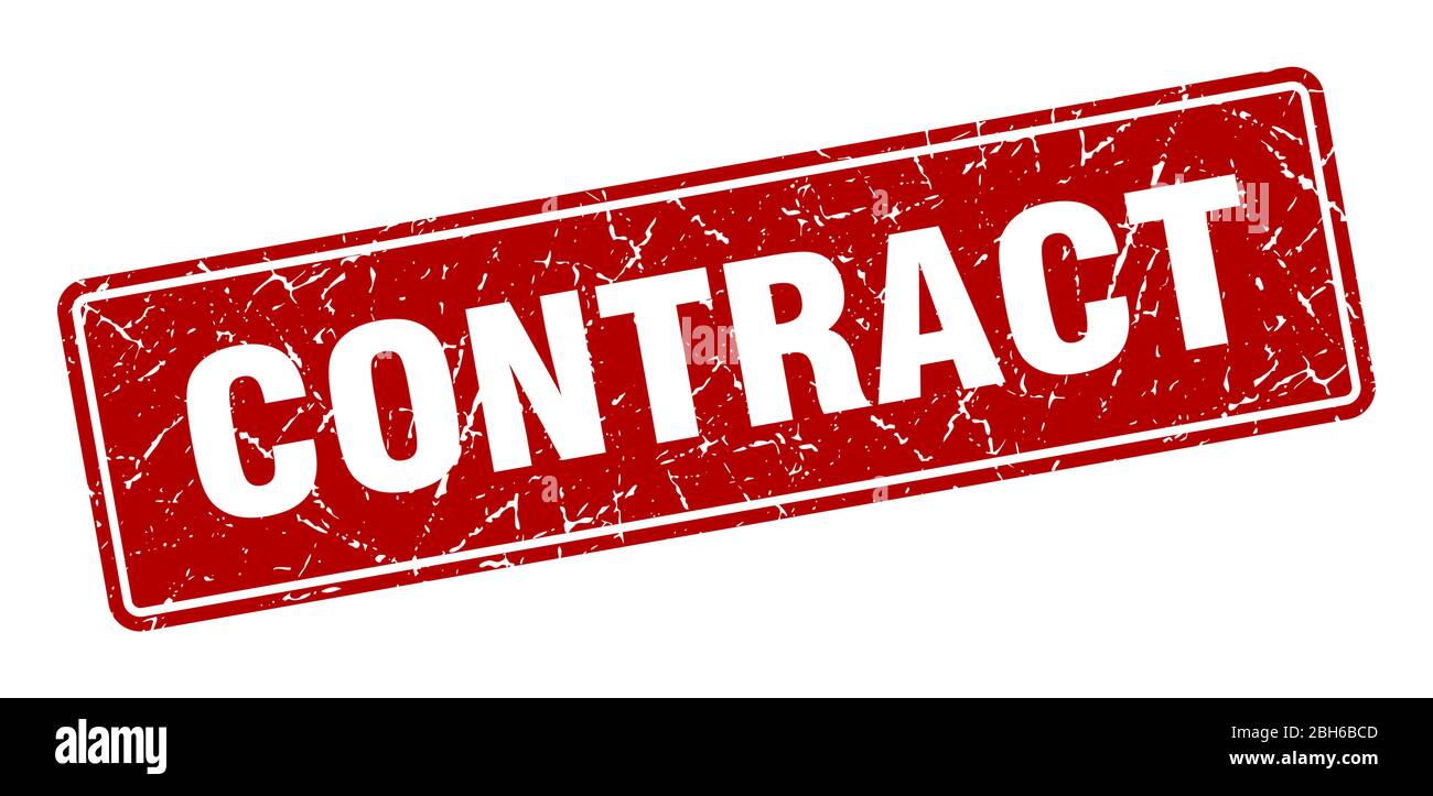 contract stamp. contract vintage red label. Sign Stock Vector Image ...