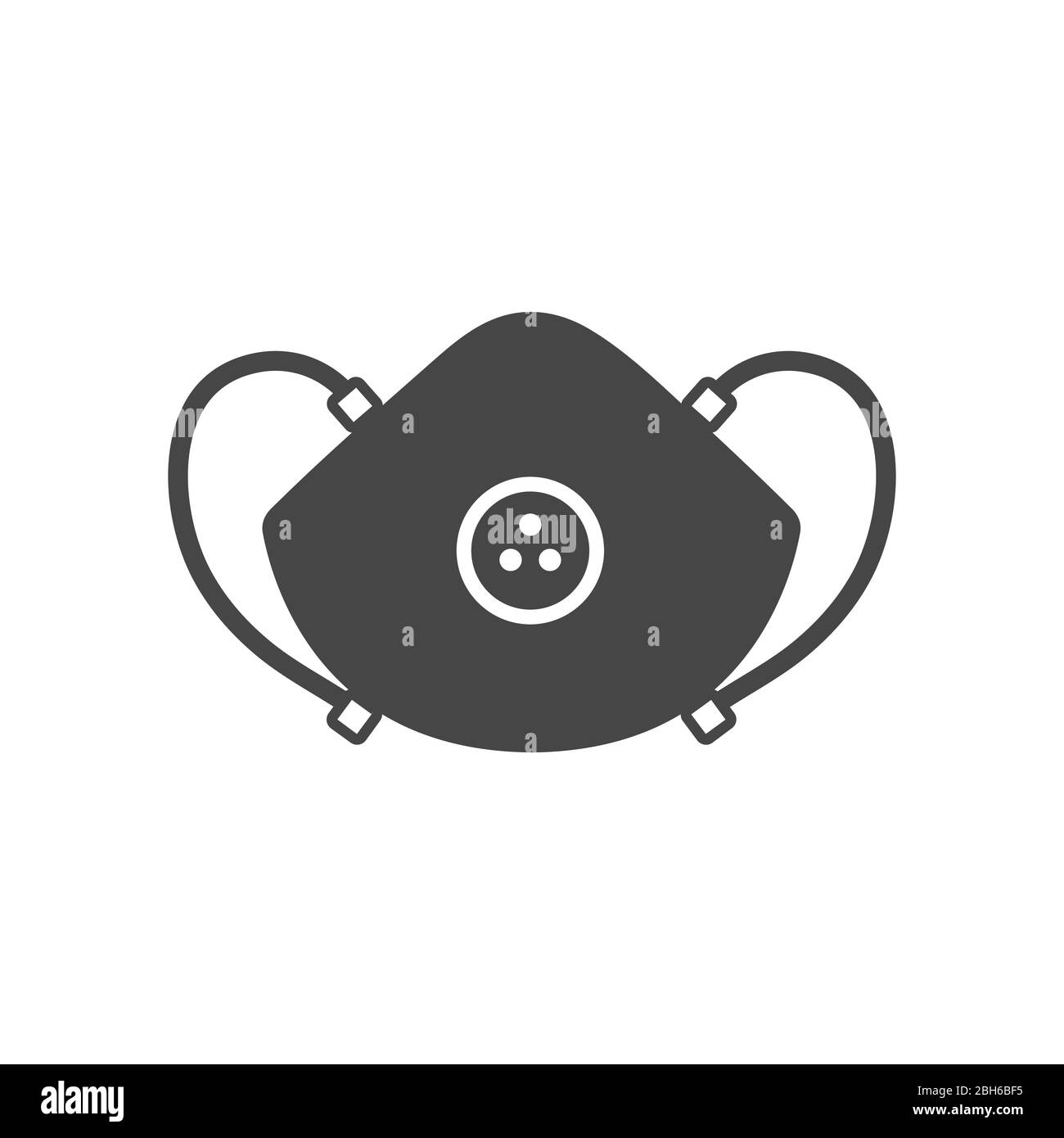 Sanitation & protection facemask ppe icon set with respiratory face ...