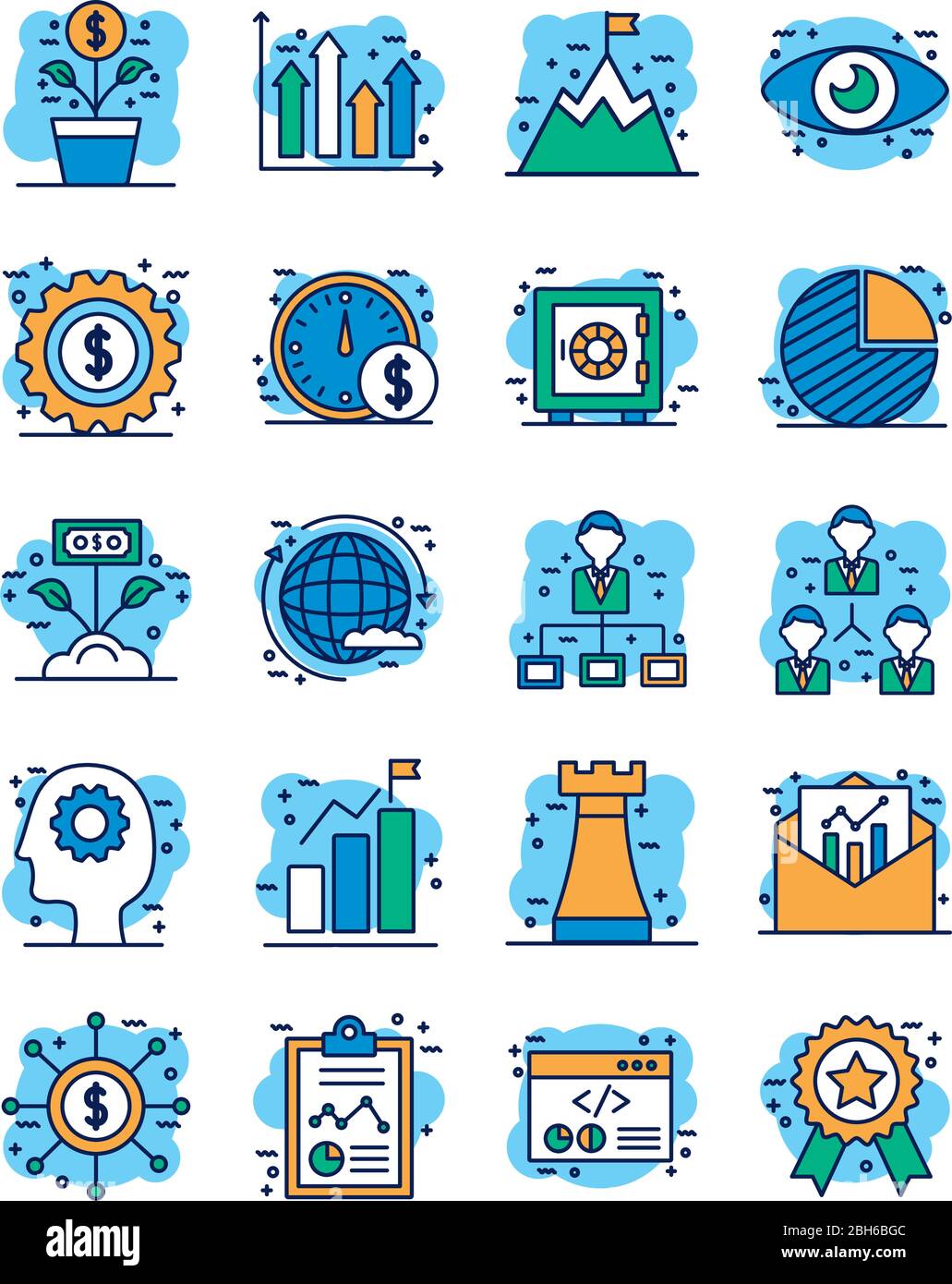 start up and business set icons Stock Vector Image & Art - Alamy