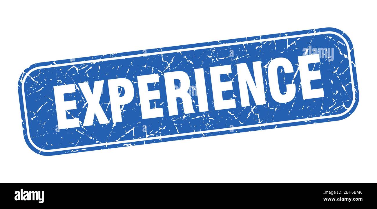 experience stamp. experience square grungy blue sign Stock Vector Image ...