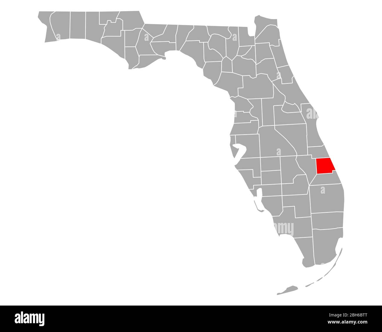 Map of St Lucie in Florida Stock Photo - Alamy