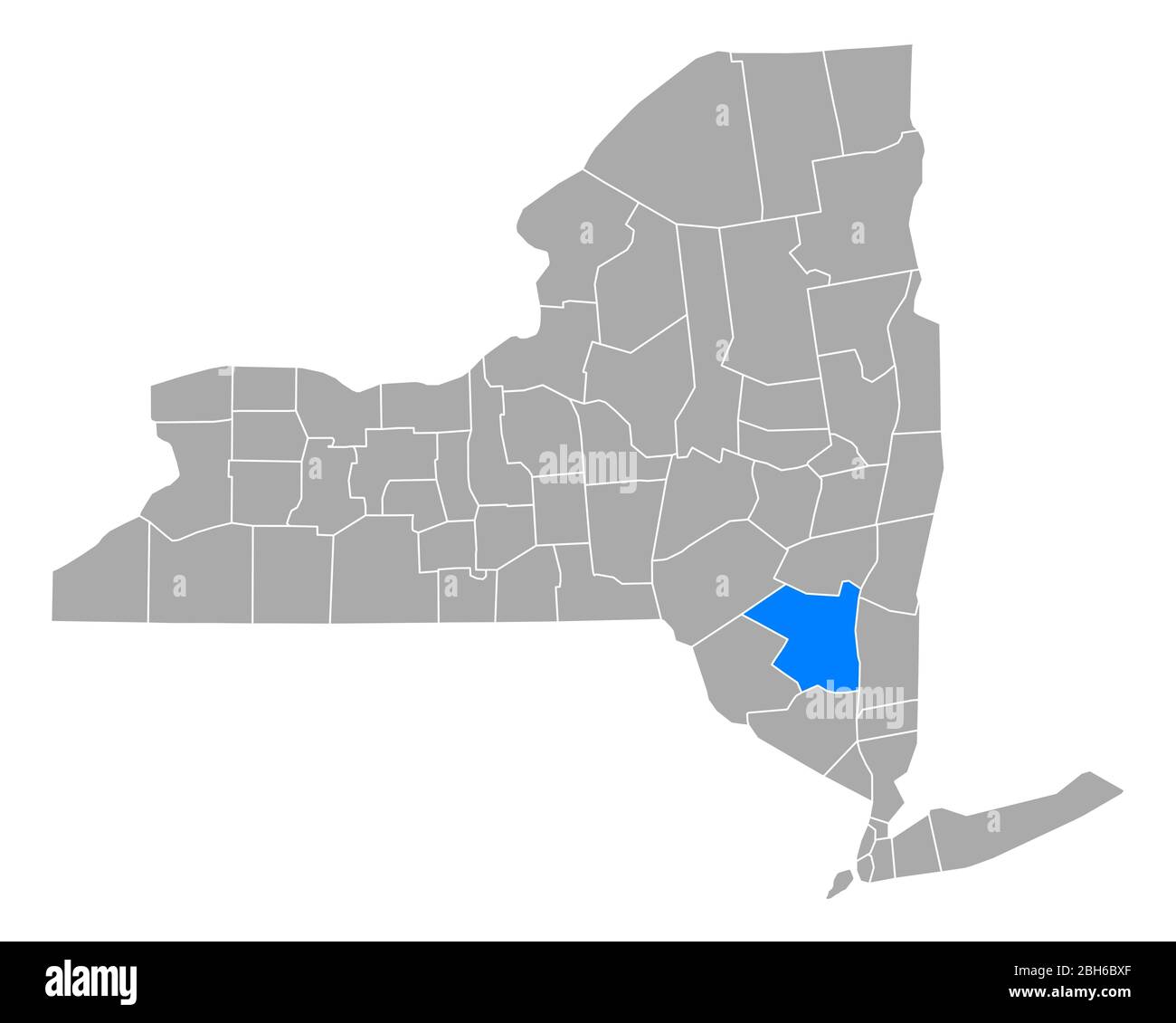 Map of Ulster in New York Stock Photo - Alamy