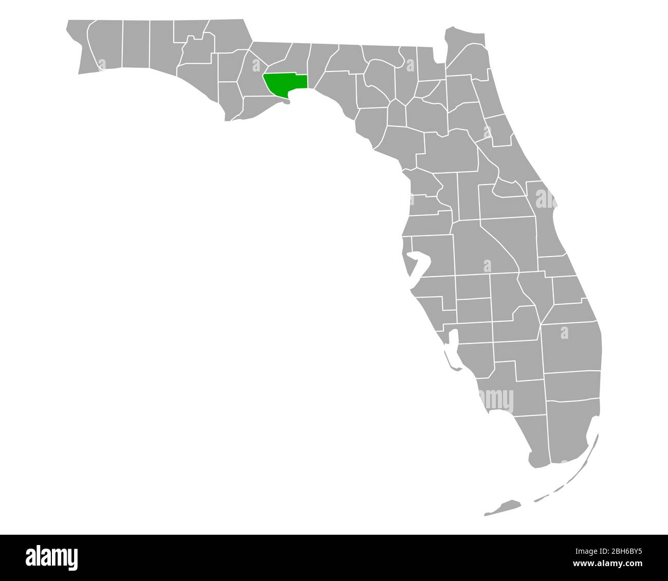 Map of Wakulla in Florida Stock Photo - Alamy Map of Wakulla in Florida Stock Photo - Alamy