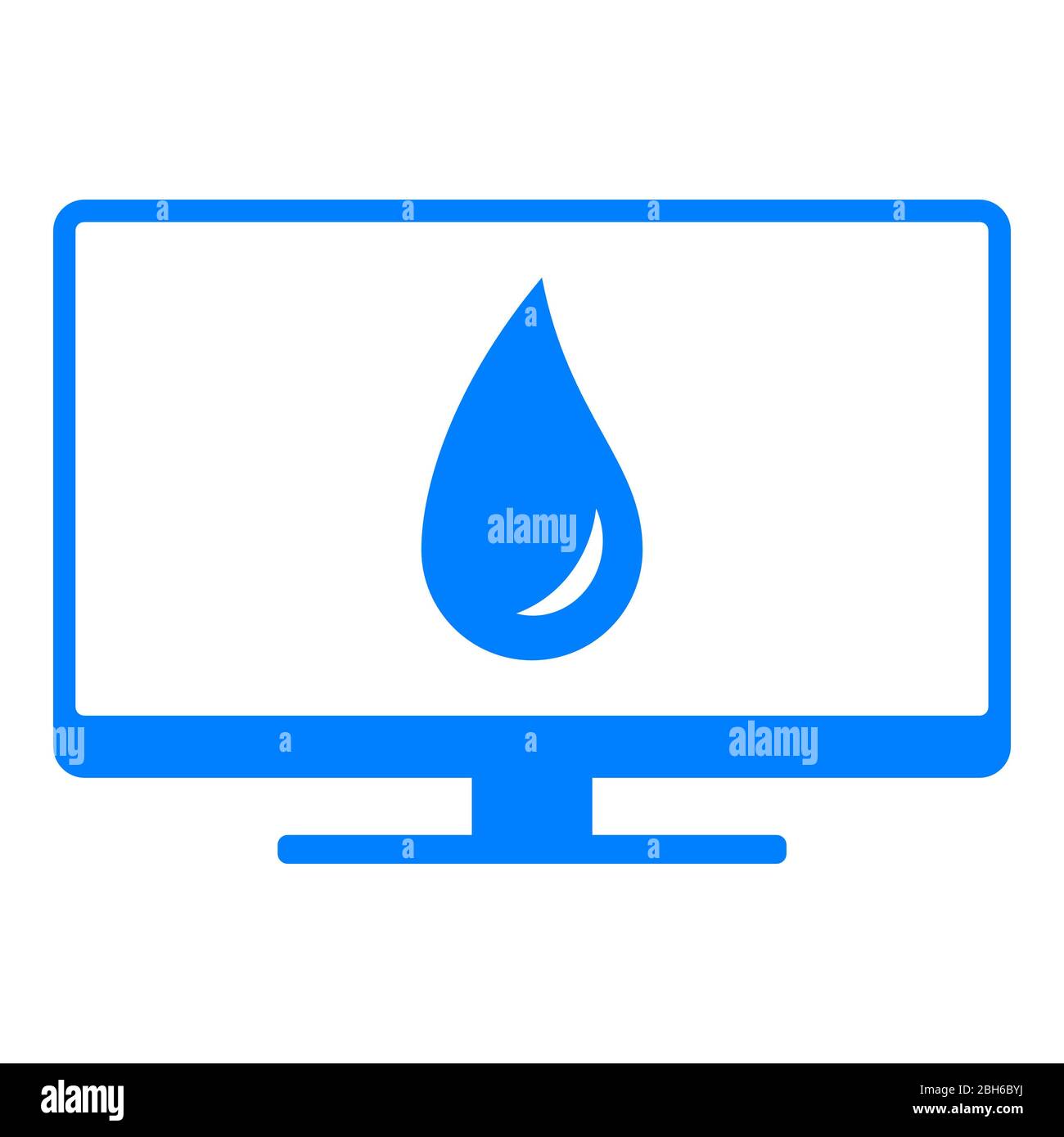 Water drop and screen Stock Photo - Alamy