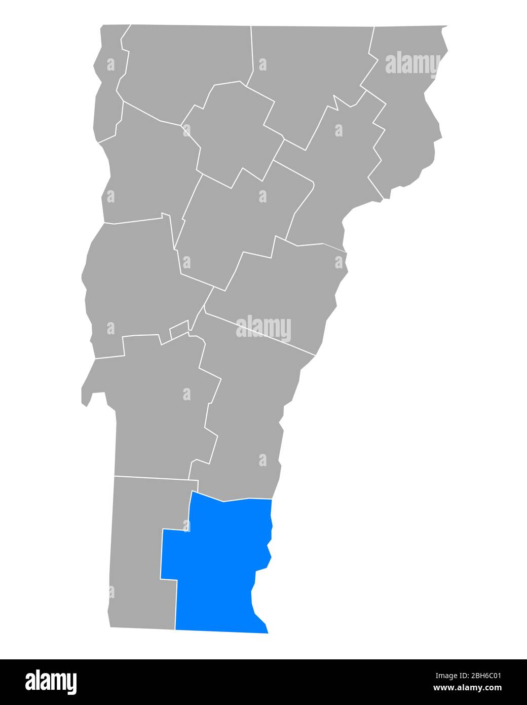 Map of Windham in Vermont Stock Photo - Alamy