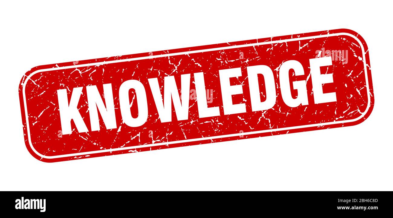 knowledge stamp. knowledge square grungy red sign Stock Vector Image ...
