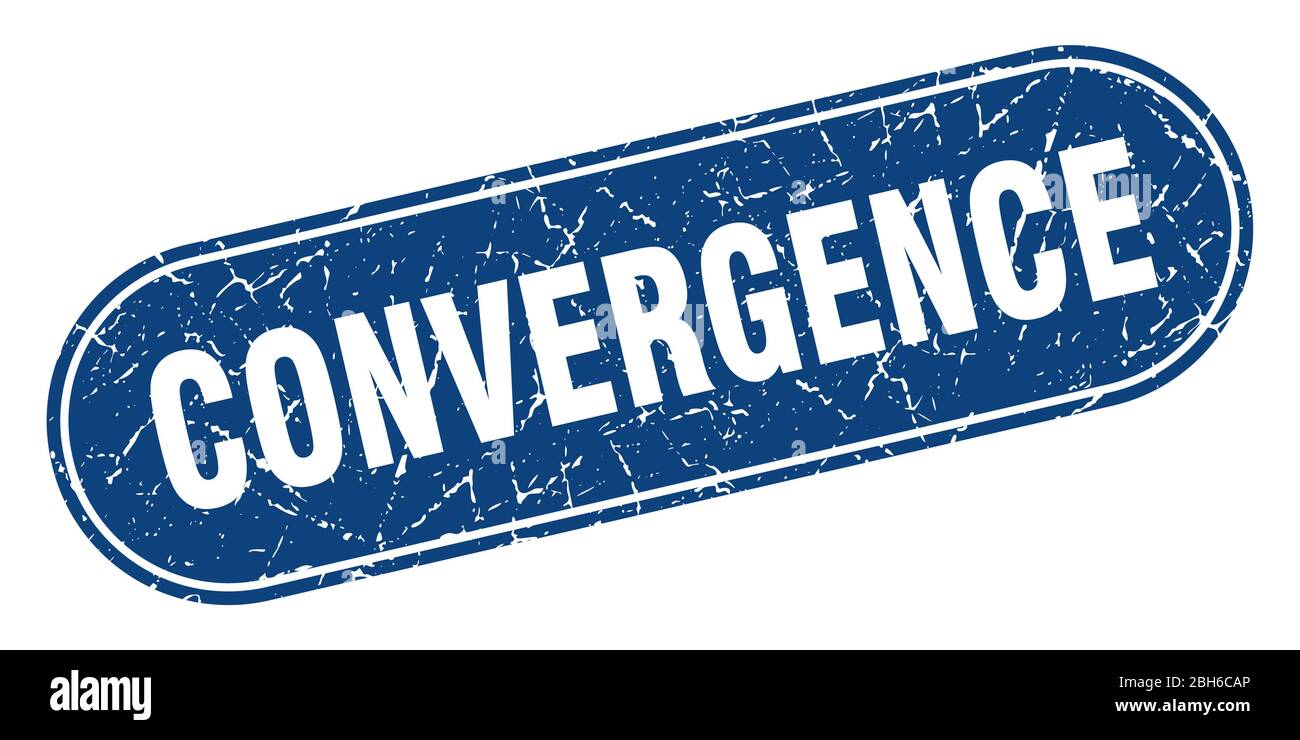 convergence sign. convergence grunge blue stamp. Label Stock Vector ...