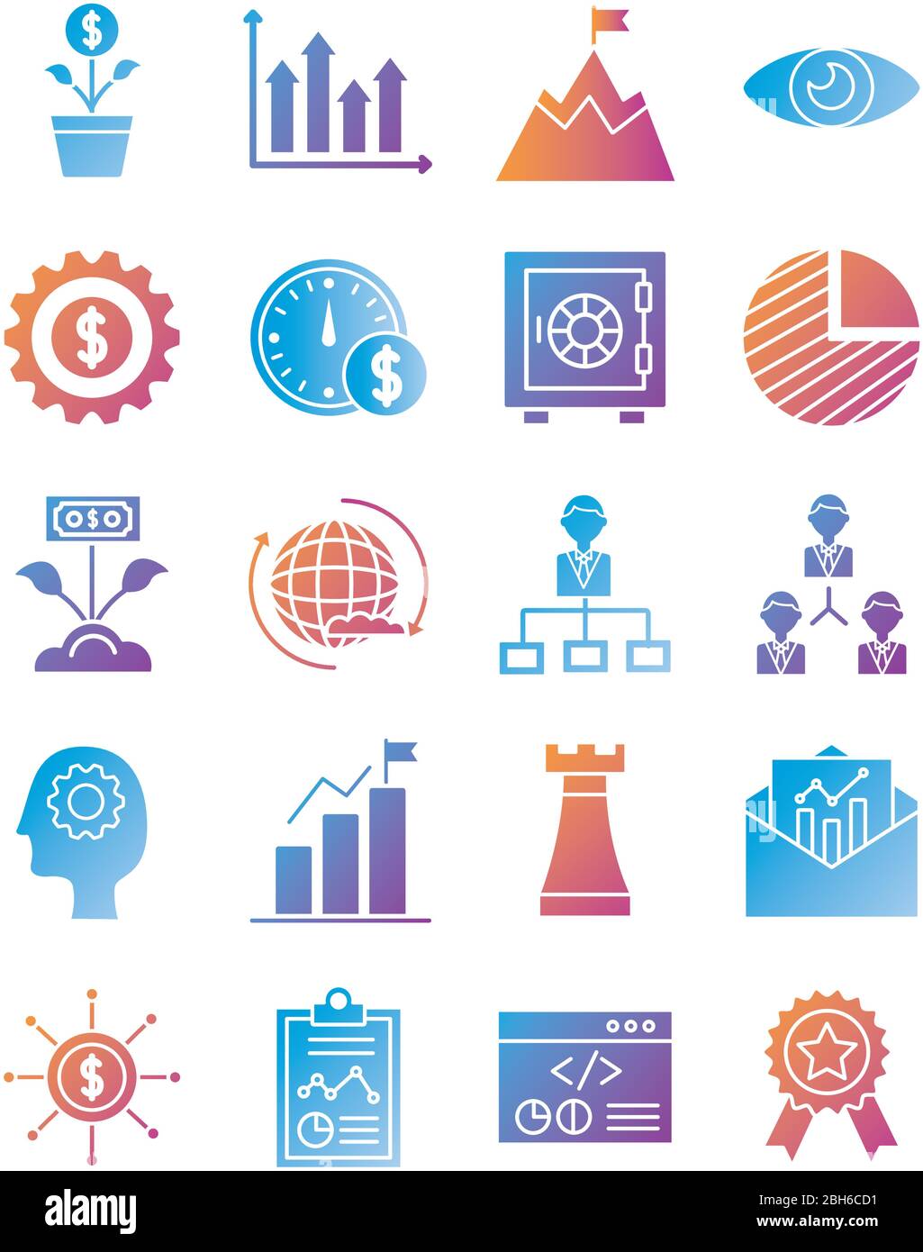 start up and business set icons Stock Vector Image & Art - Alamy