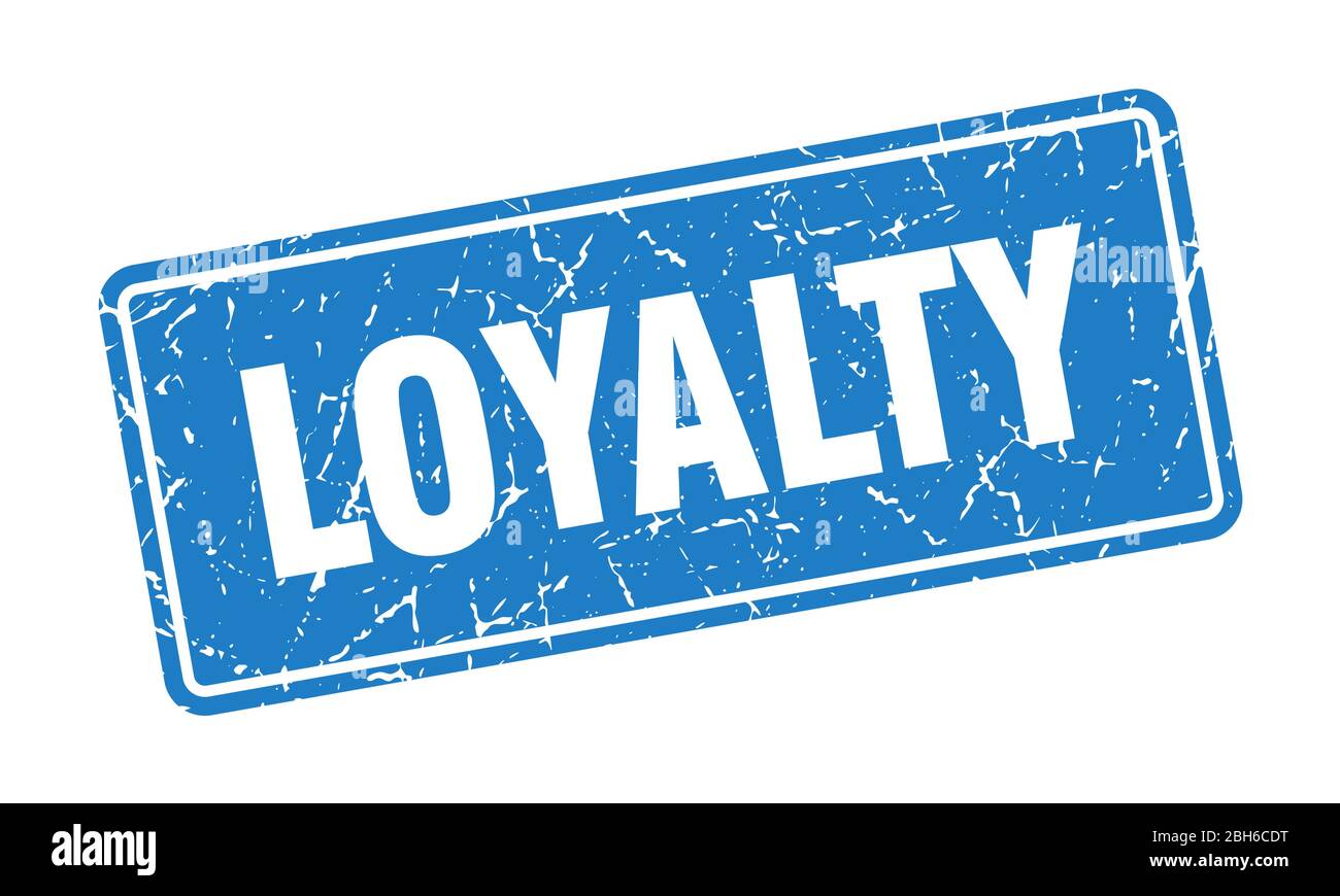 loyalty stamp. loyalty vintage blue label. Sign Stock Vector Image ...