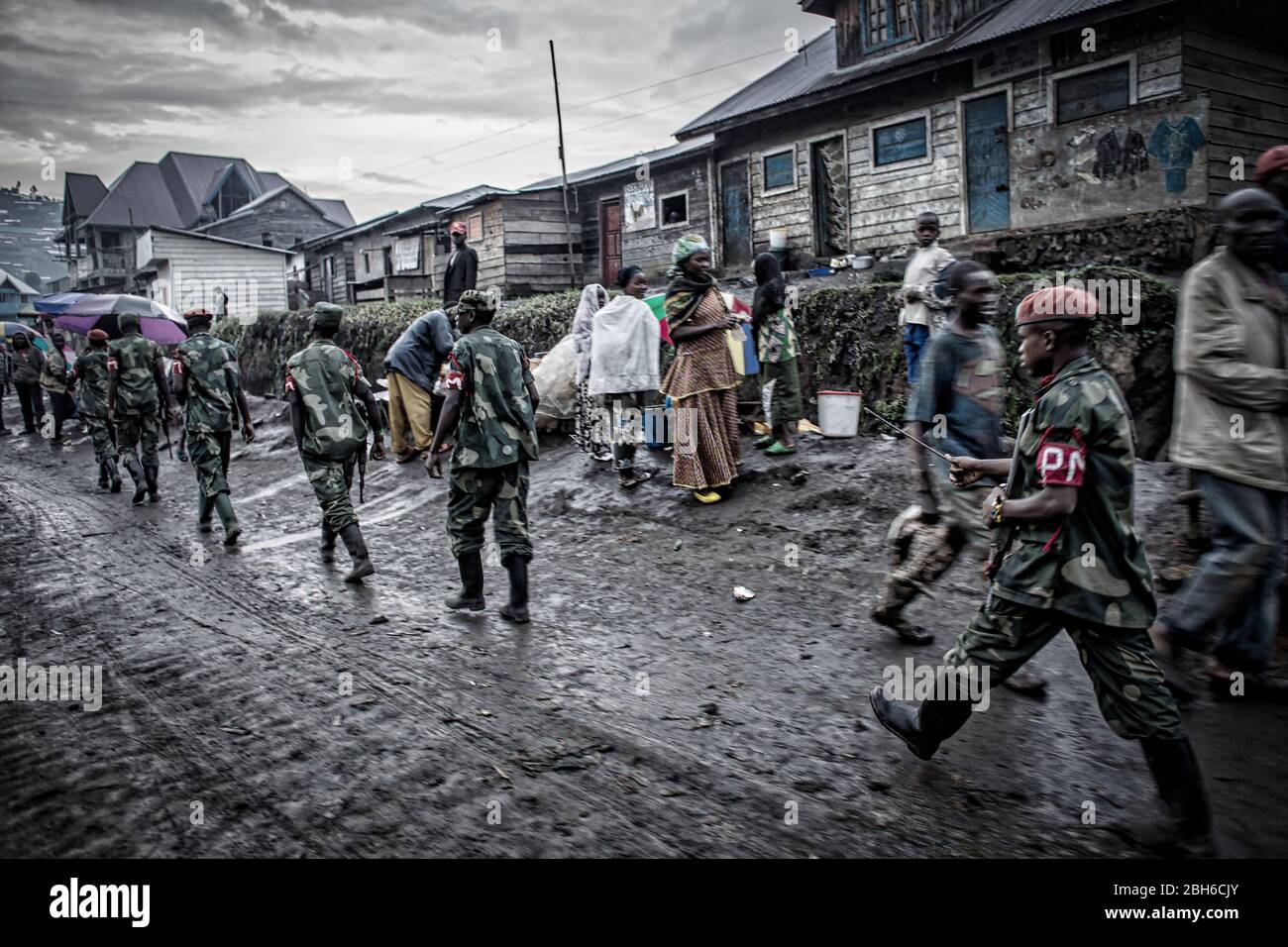 Coltan illegal mining in Democratic Republic of Congo, Africa. Nyatura ...