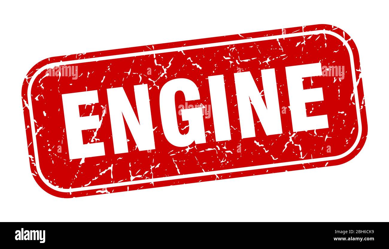 engine stamp. engine square grungy red sign Stock Vector Image & Art ...