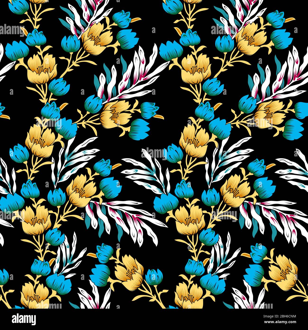 Floral repeat pattern hi-res stock photography and images - Alamy