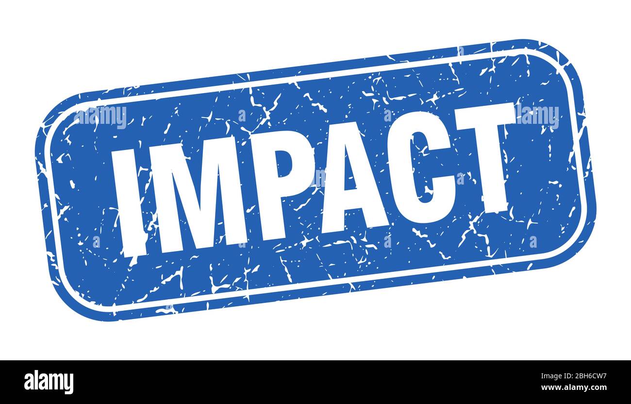 impact stamp. impact square grungy blue sign Stock Vector Image & Art ...