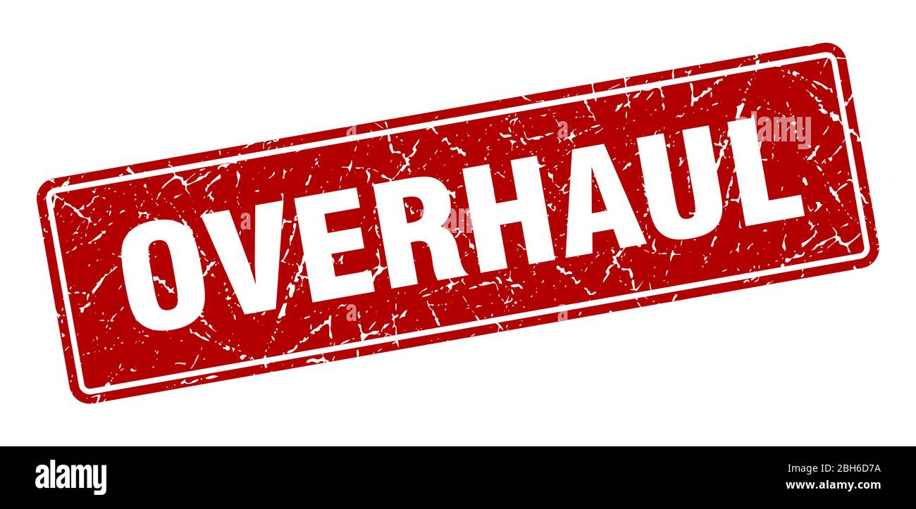 overhaul stamp. overhaul vintage red label. Sign Stock Vector Image ...