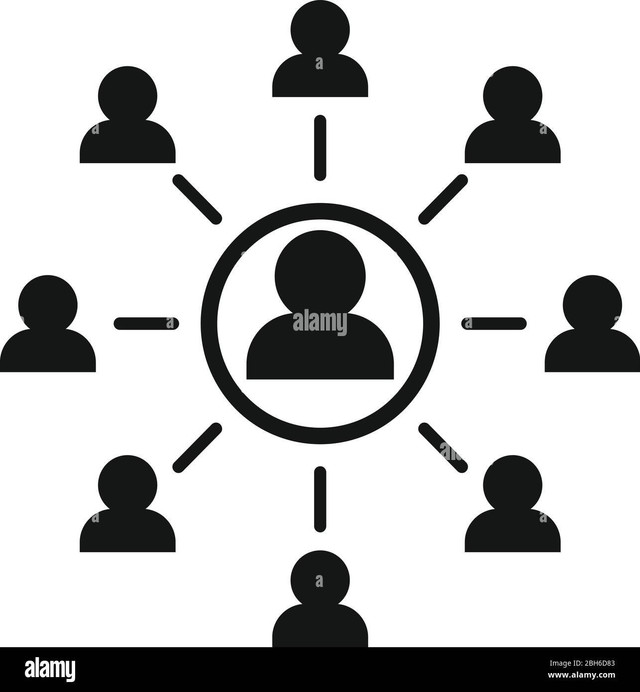 Referral program scheme icon. Simple illustration of referral program ...