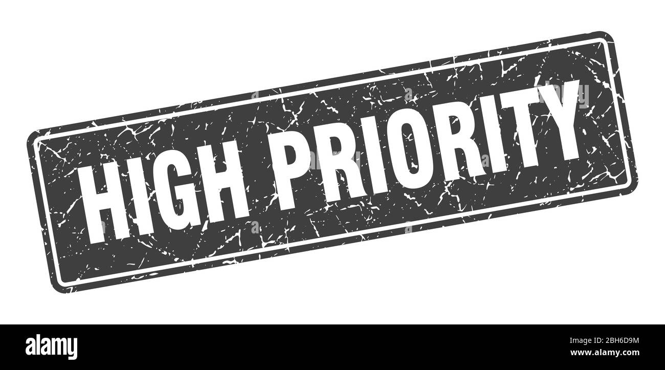 high priority stamp. high priority vintage black label. Sign Stock ...