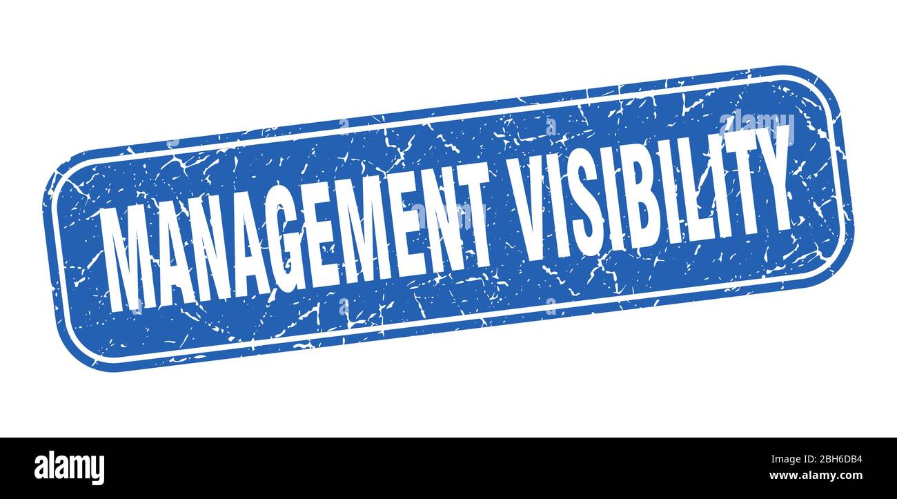 management visibility stamp. management visibility square grungy blue ...