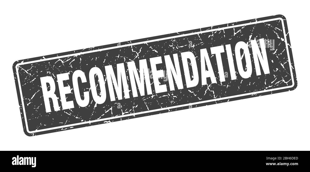 recommendation stamp. recommendation vintage black label. Sign Stock ...
