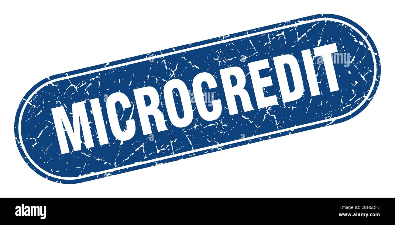 microcredit sign. microcredit grunge blue stamp. Label Stock Vector ...