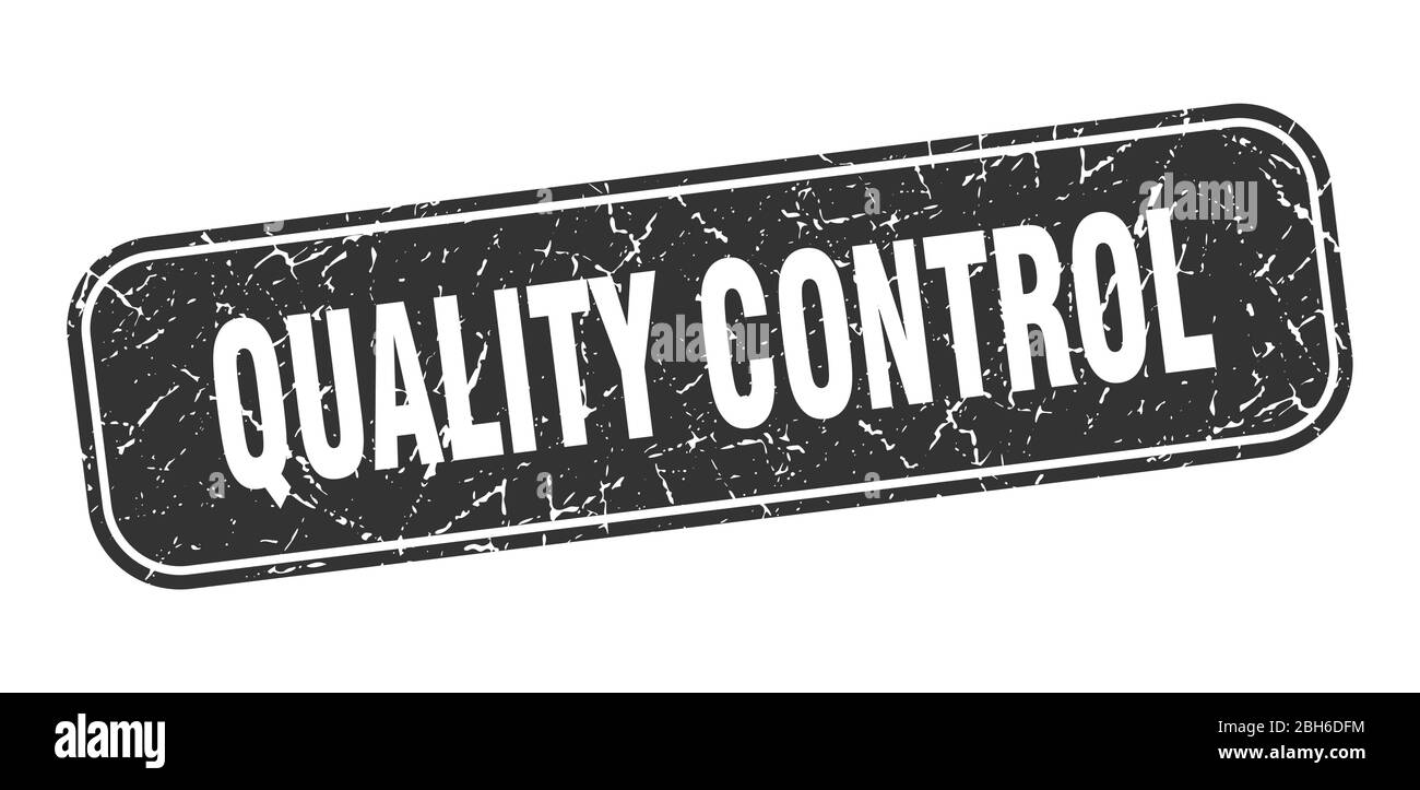 quality control stamp. quality control square grungy black sign Stock ...