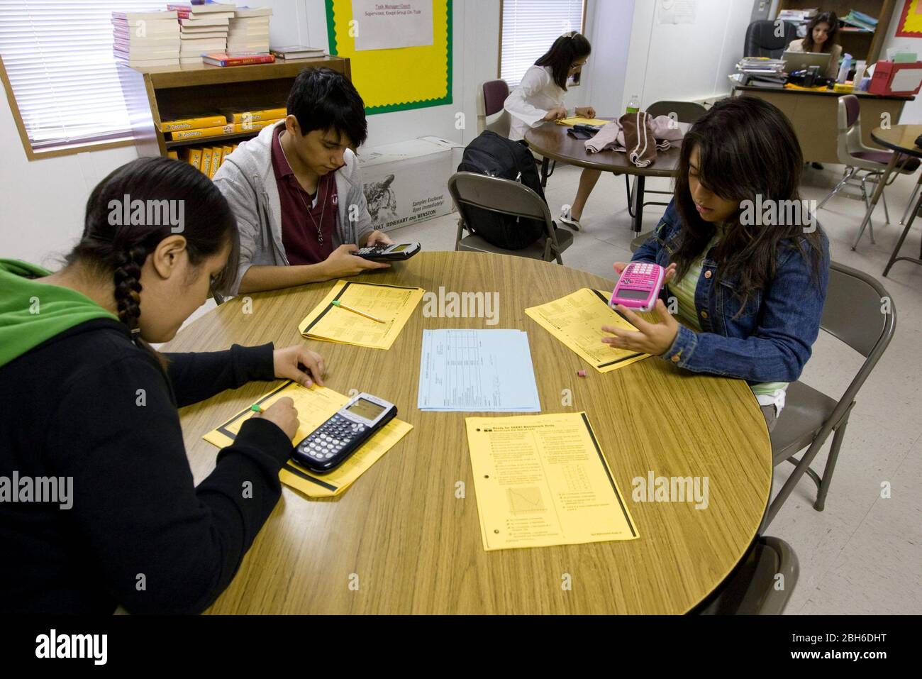 Laredo, Texas USA, February 19, 2009: High school students taking a ...