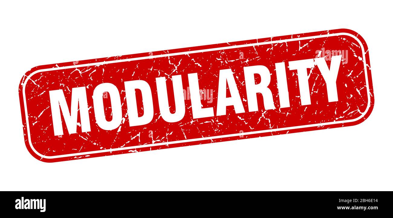 modularity stamp. modularity square grungy red sign Stock Vector Image ...