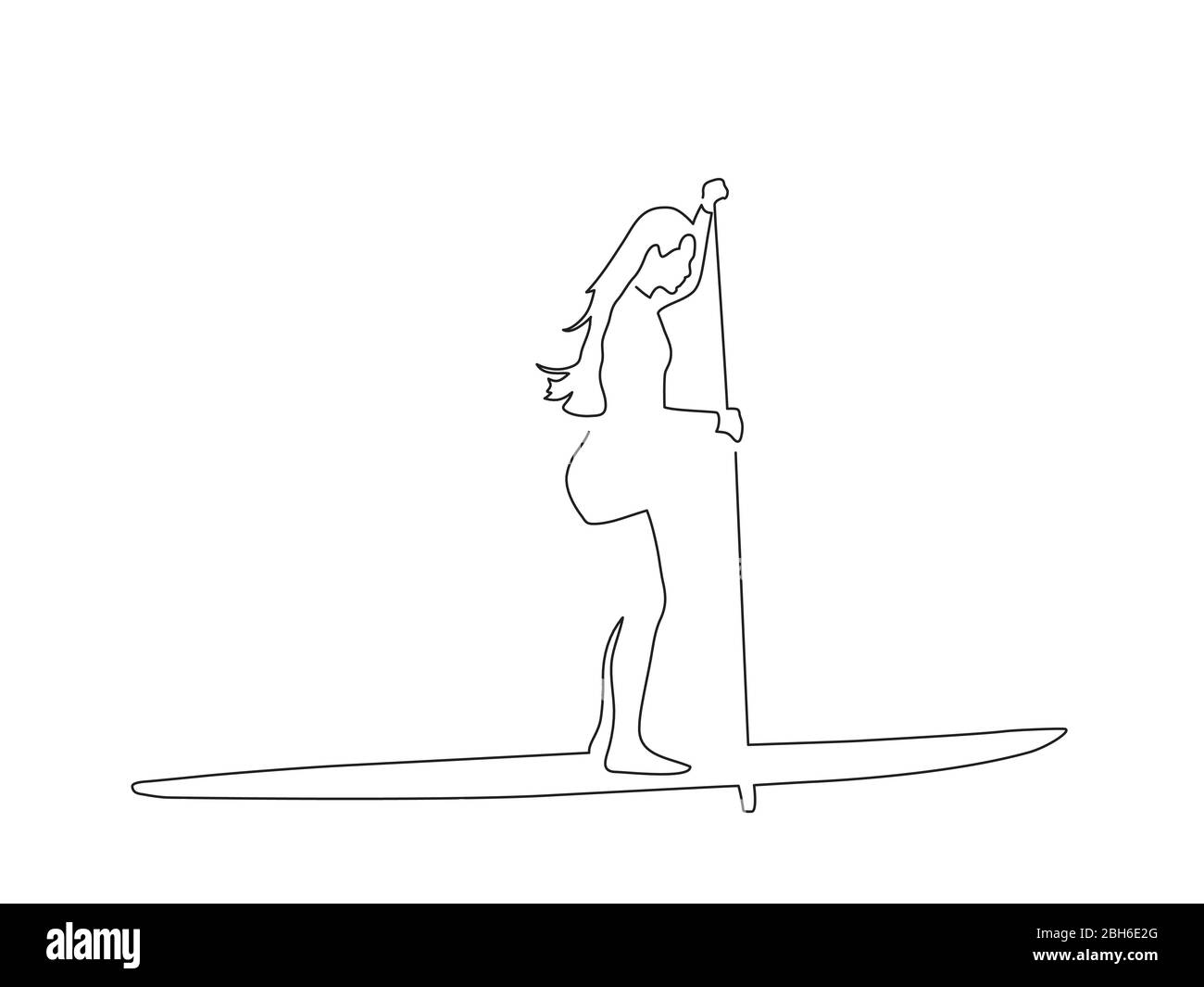 Outdoor sport line drawing, vector illustration design Stock Vector ...