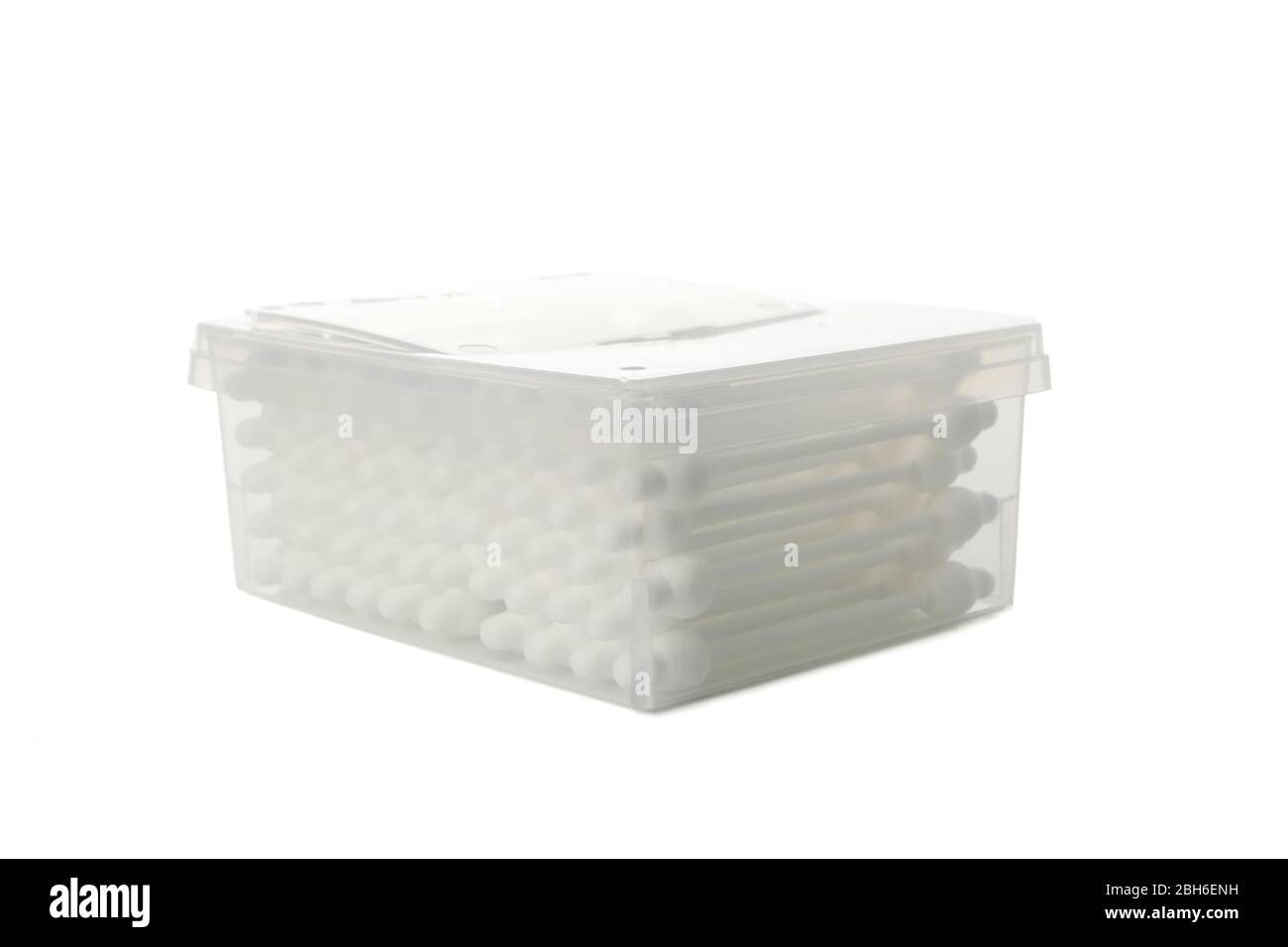 Box of baby ear sticks isolated on white background Stock Photo - Alamy