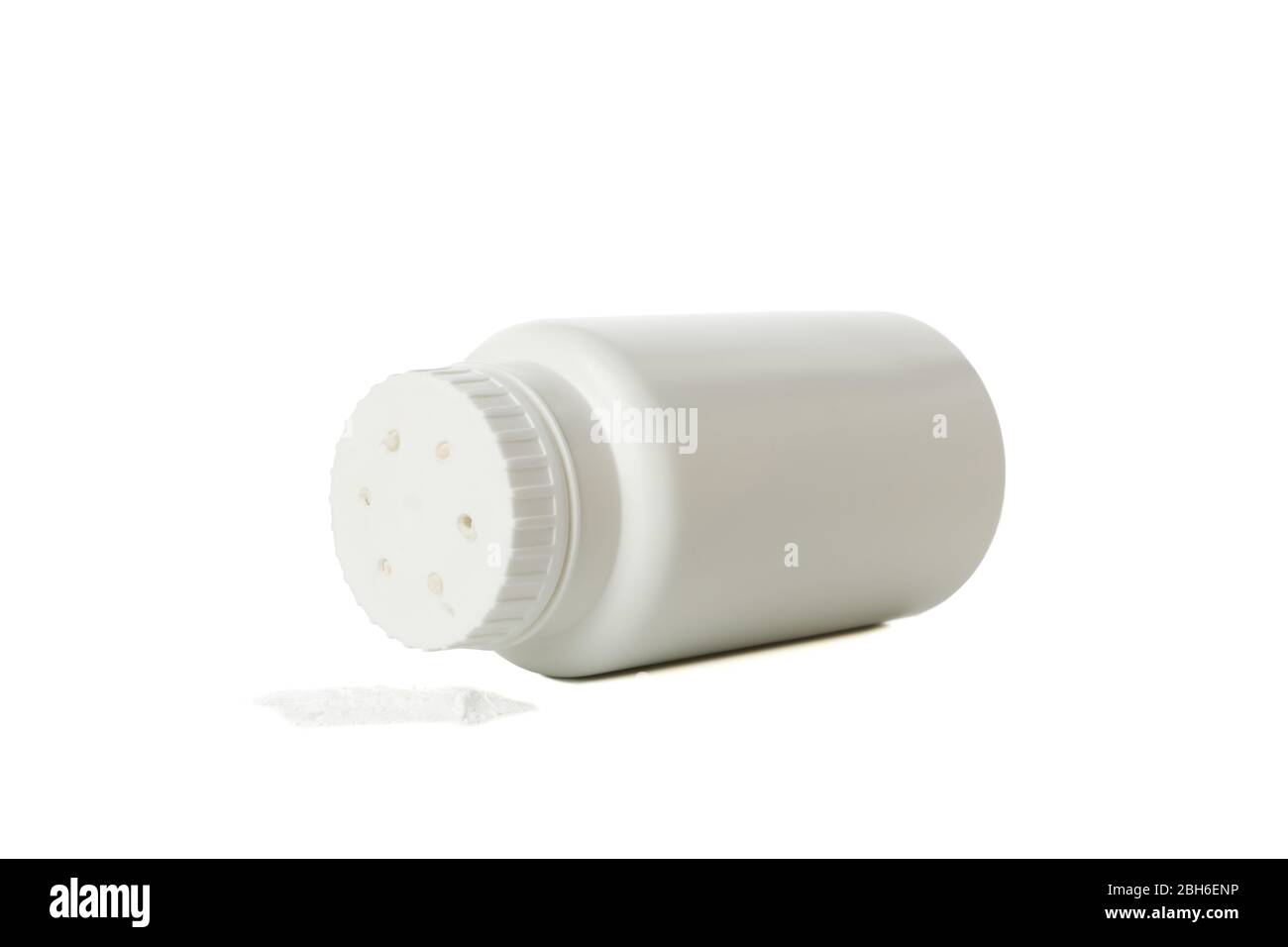 Blank bottle of talcum powder isolated on white background Stock Photo ...