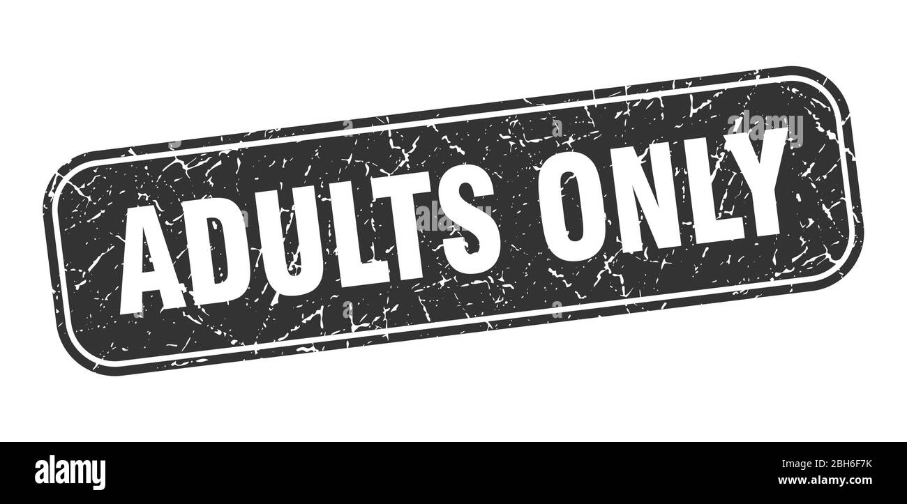 adults only stamp. adults only square grungy black sign Stock Vector ...