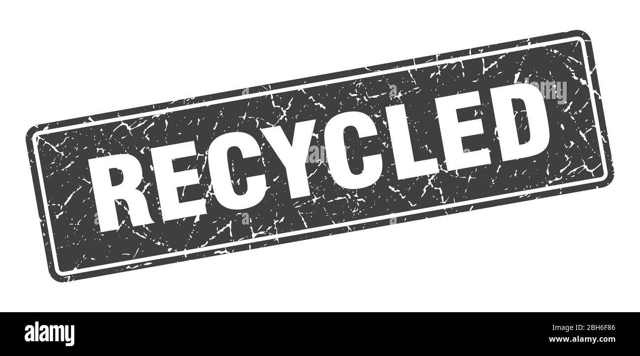 recycled stamp. recycled vintage black label. Sign Stock Vector Image ...