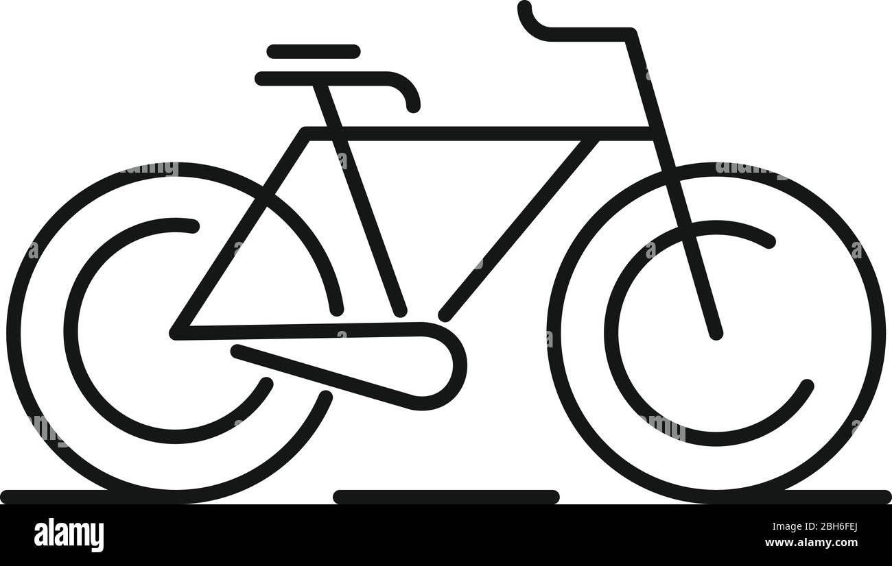 Bike rent transport icon. Outline bike rent transport vector icon for ...