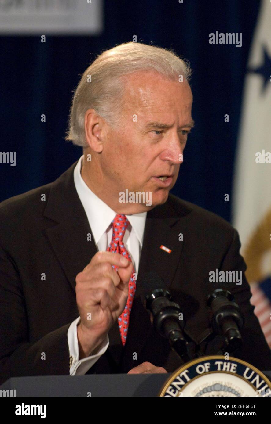Austin, Texas USA, April 28th, 2009: Vice President Joe Biden speaks at ...