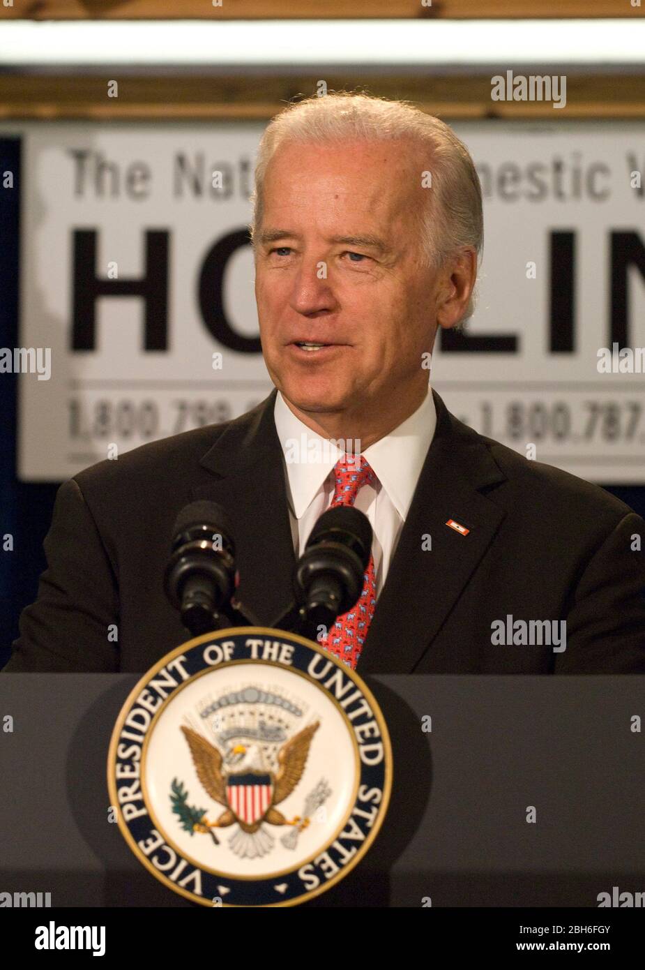 Austin, Texas USA, April 28th, 2009: Vice President Joe Biden speaks at ...