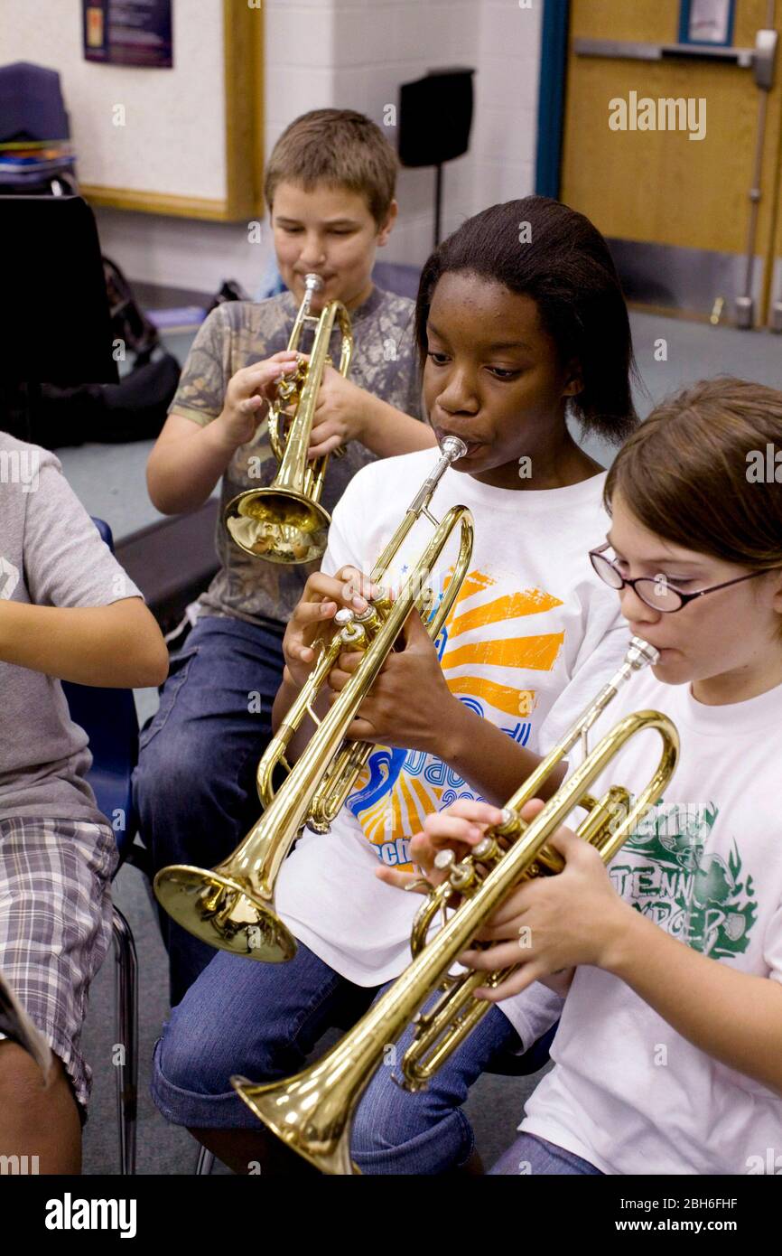 Trumpet music class hi-res stock photography and images - Alamy