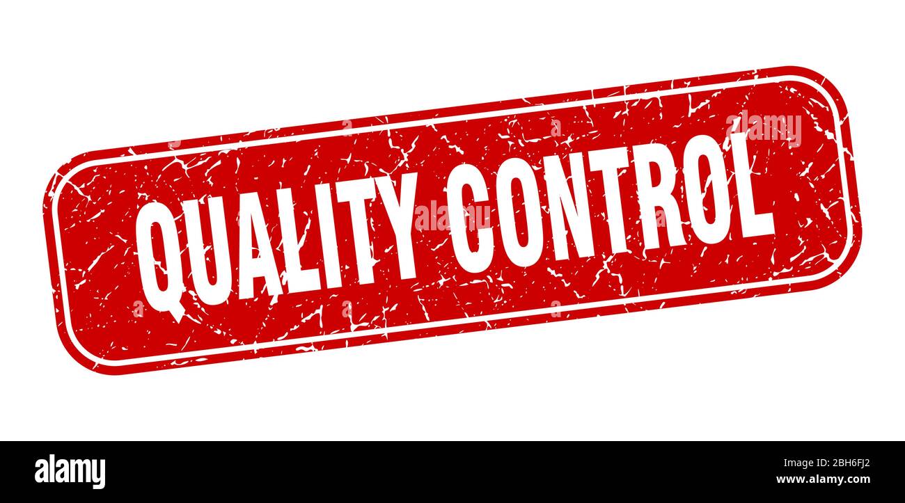 quality control stamp. quality control square grungy red sign Stock ...