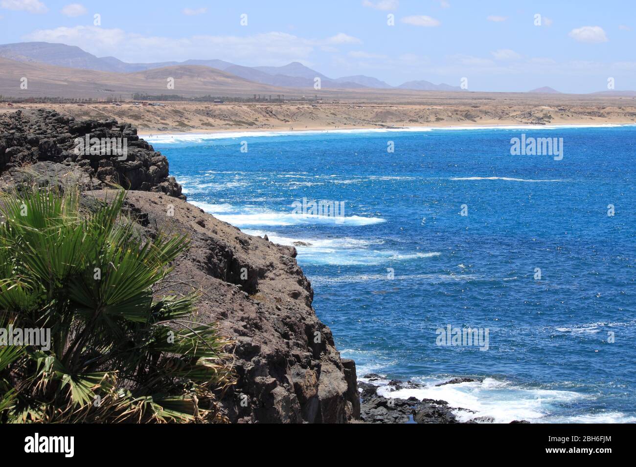 Playa del Castillo beach in Fuerteventura. Canary Islands, Spain Stock ...